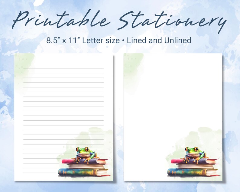 Printable Stationery Lined Paper, Printable Writing Paper With Cute ...