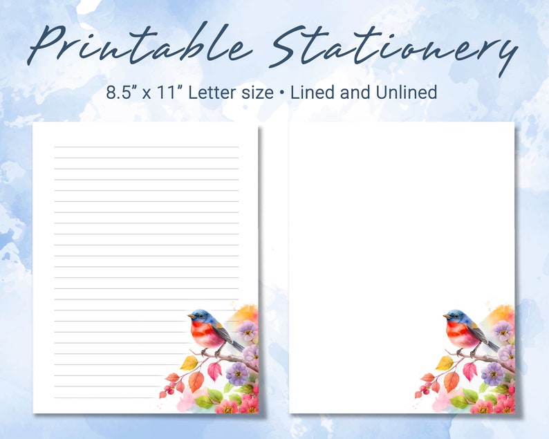 Printable Stationery Lined Paper, Printable Writing Paper With ...