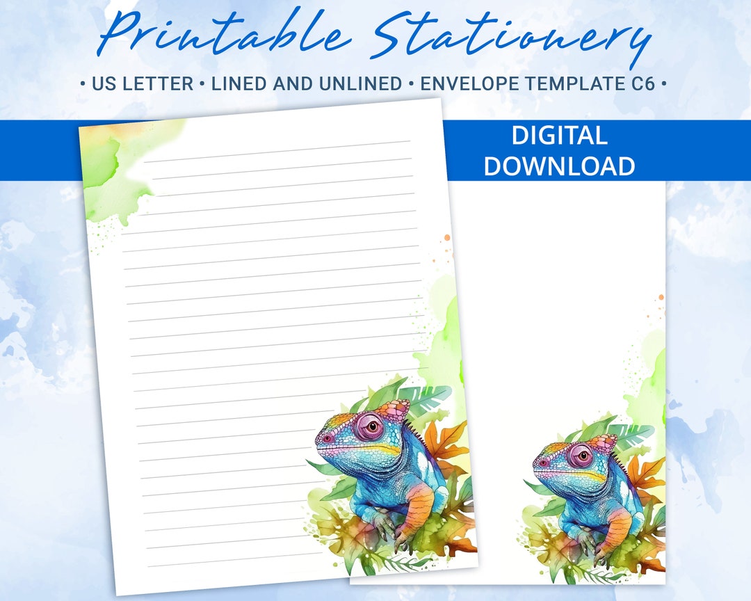 Printable Stationery Lined Paper, Printable Writing Paper With a ...