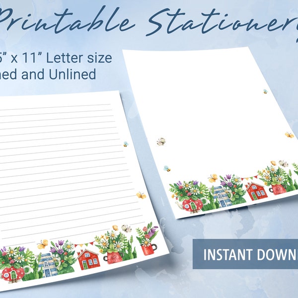 Summer Writing Paper Printable - Etsy