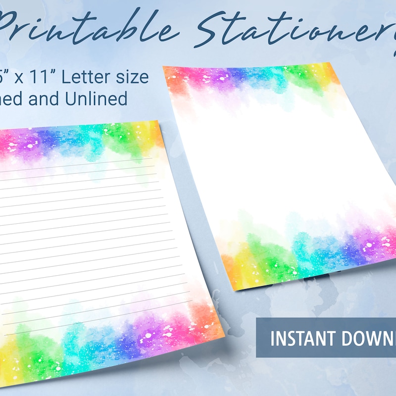 Rainbow Stationary - Etsy