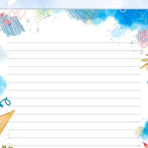Back to School Printable Stationery, Printable Writing Paper With ...