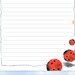 Printable Stationery Lined Paper With Ladybug and Leaves, Printable ...