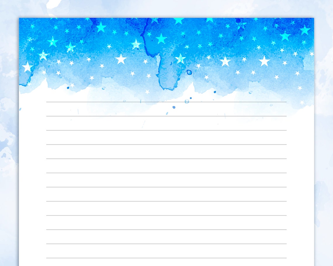 Printable Stationery Lined Paper Happy Independence Day of America ...