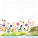Floral Printable Stationery, Printable Writing Paper With Watercolor ...