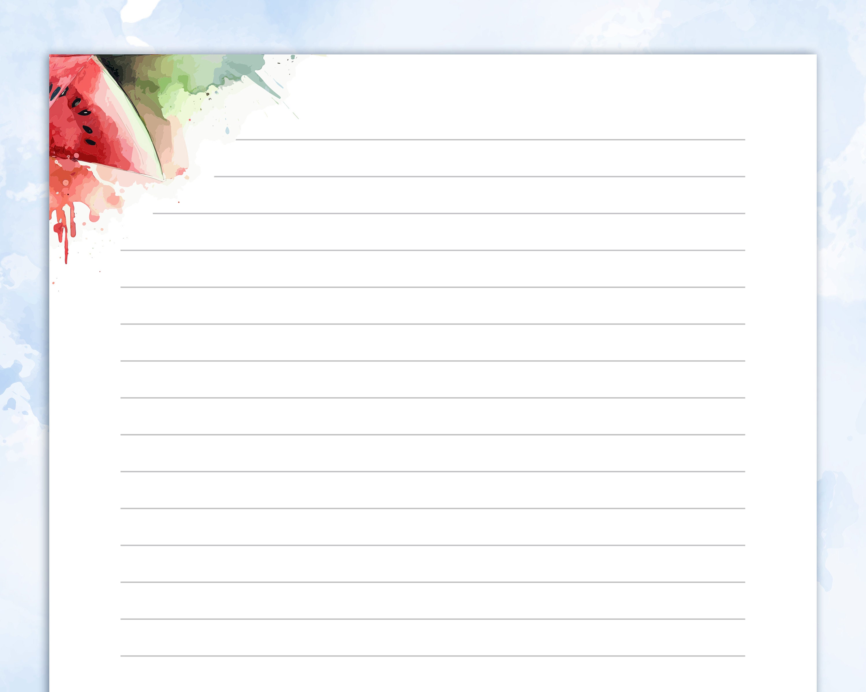 Printable Stationary Paper Printable Writing Paper With Juicy - Etsy