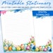 Floral Printable Stationery, Printable Writing Paper With Watercolor ...