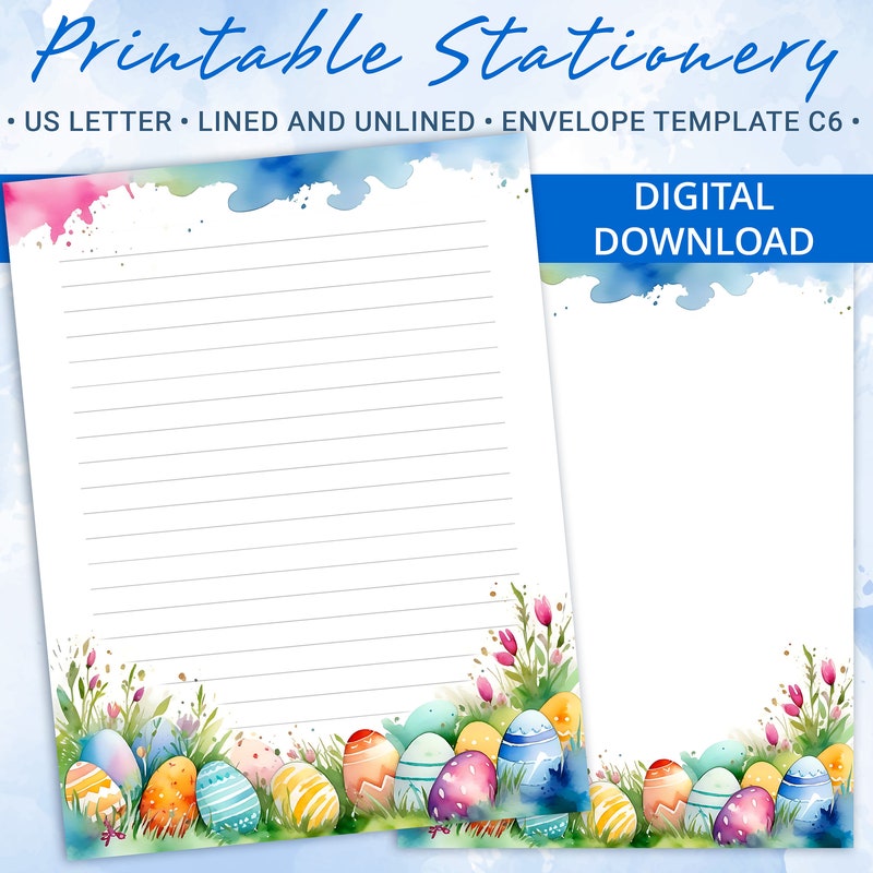Easter Writing Stationary - Etsy