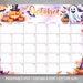 Editable October 2024 Calendar, Cute Halloween Wall Calendar With ...