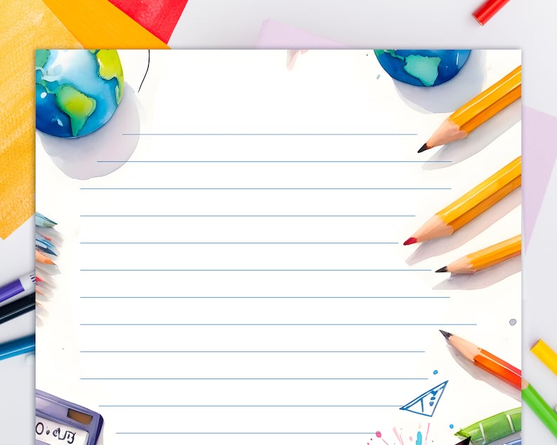 Printable Stationery for Kids, Printable Writing Paper for Back to ...
