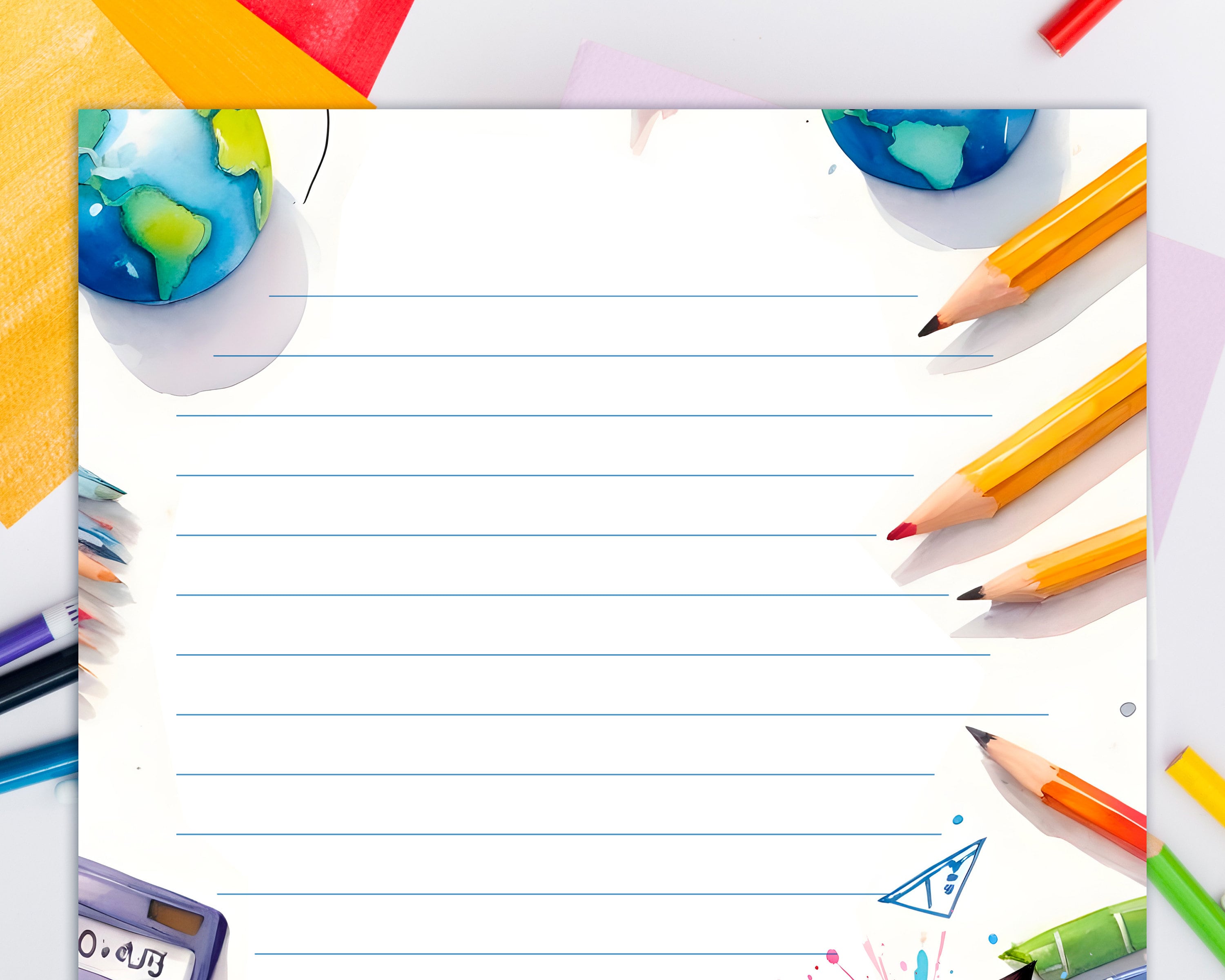 Printable Stationery for Kids, Printable Writing Paper for Back to ...