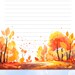 Autumn Printable Stationery, Printable Writing Paper With a Fall ...