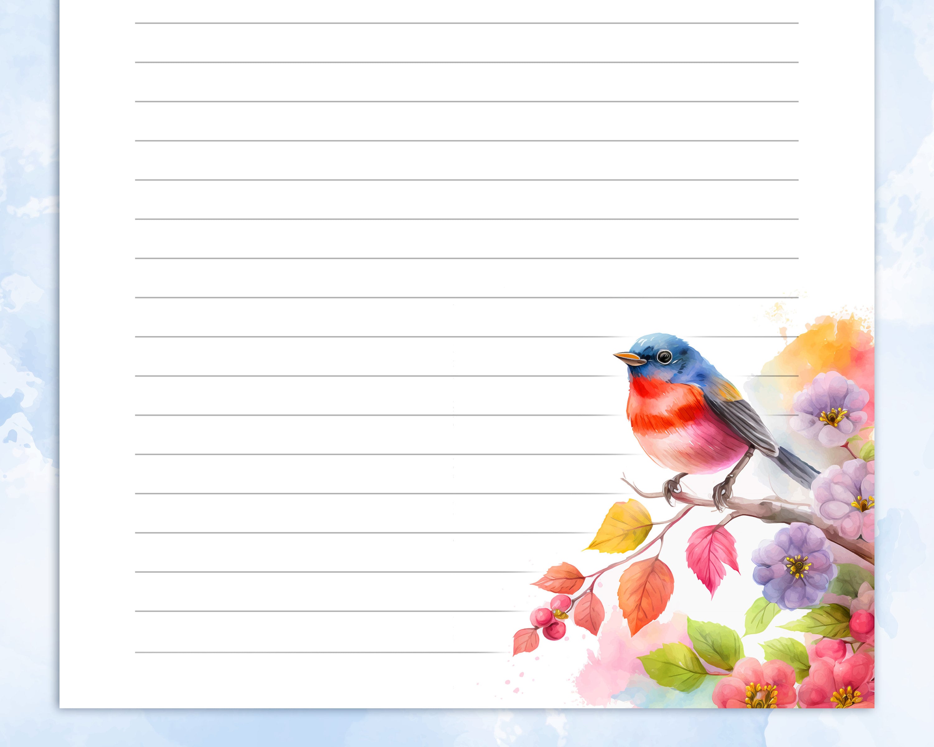 Printable Stationery Lined Paper, Printable Writing Paper With ...