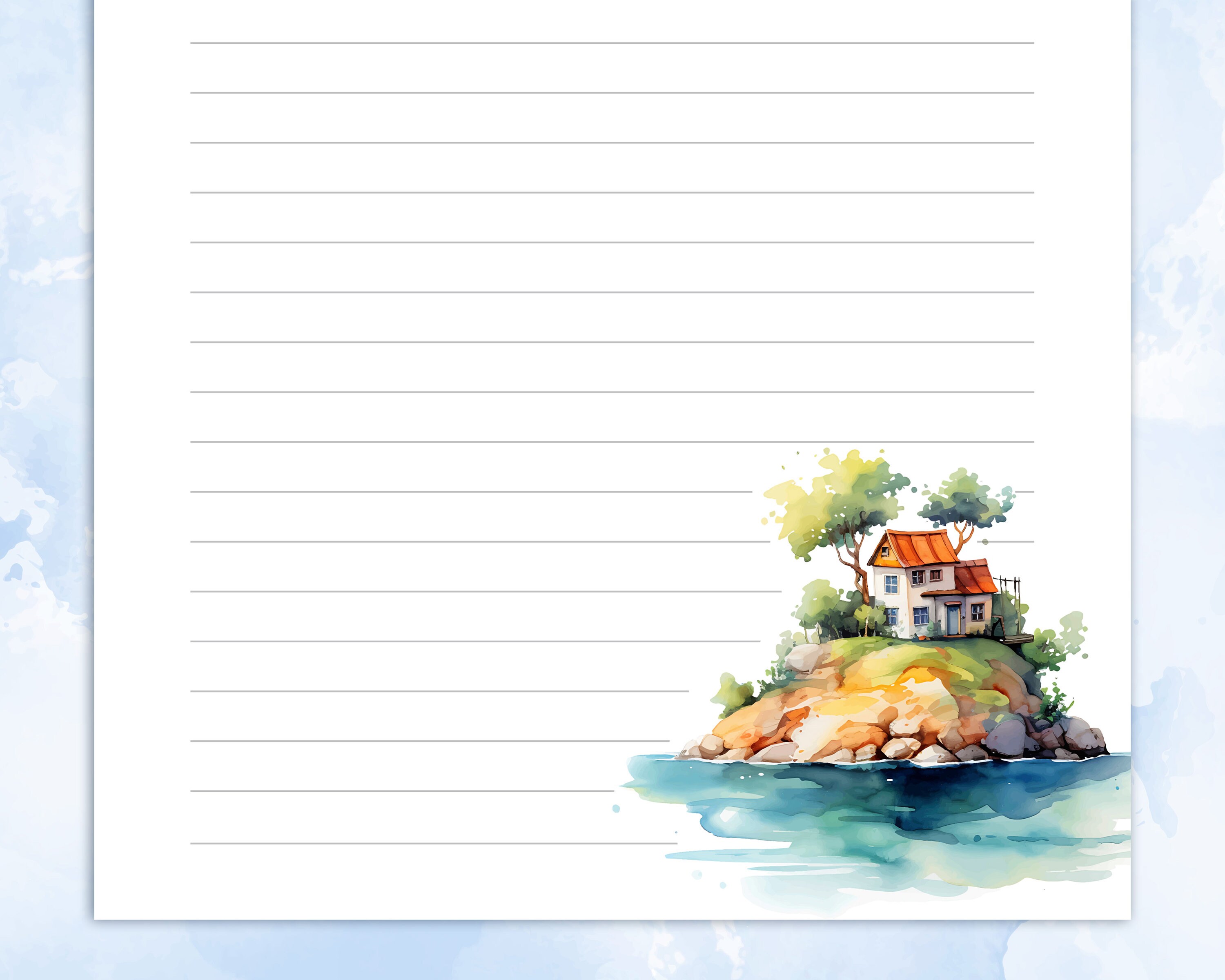 Printable Stationery Printable Writing Paper With Little - Etsy