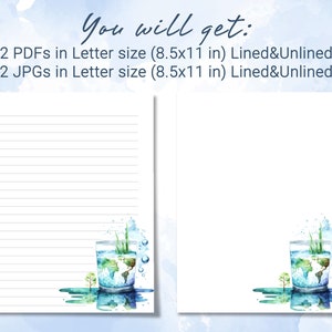 Printable Eco Stationery Lined Paper, Printable Writing Paper With ...