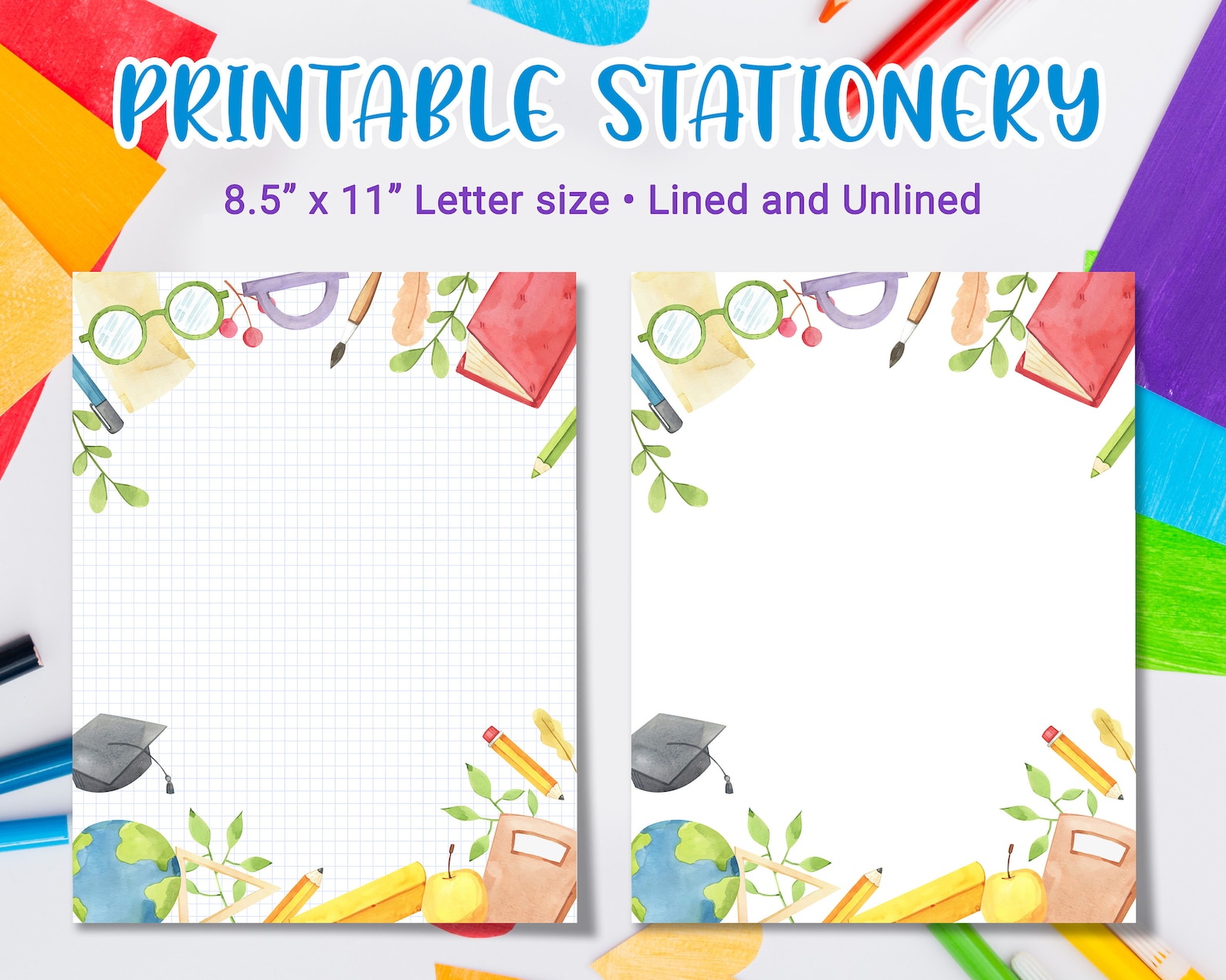 Printable Stationery for Kids, Printable Writing Paper for Back to ...