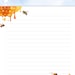 Printable Stationery Lined Paper, Letter Writing Paper With Bees and ...