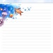 Printable Stationery Lined Paper With Watercolor World Oceans ...