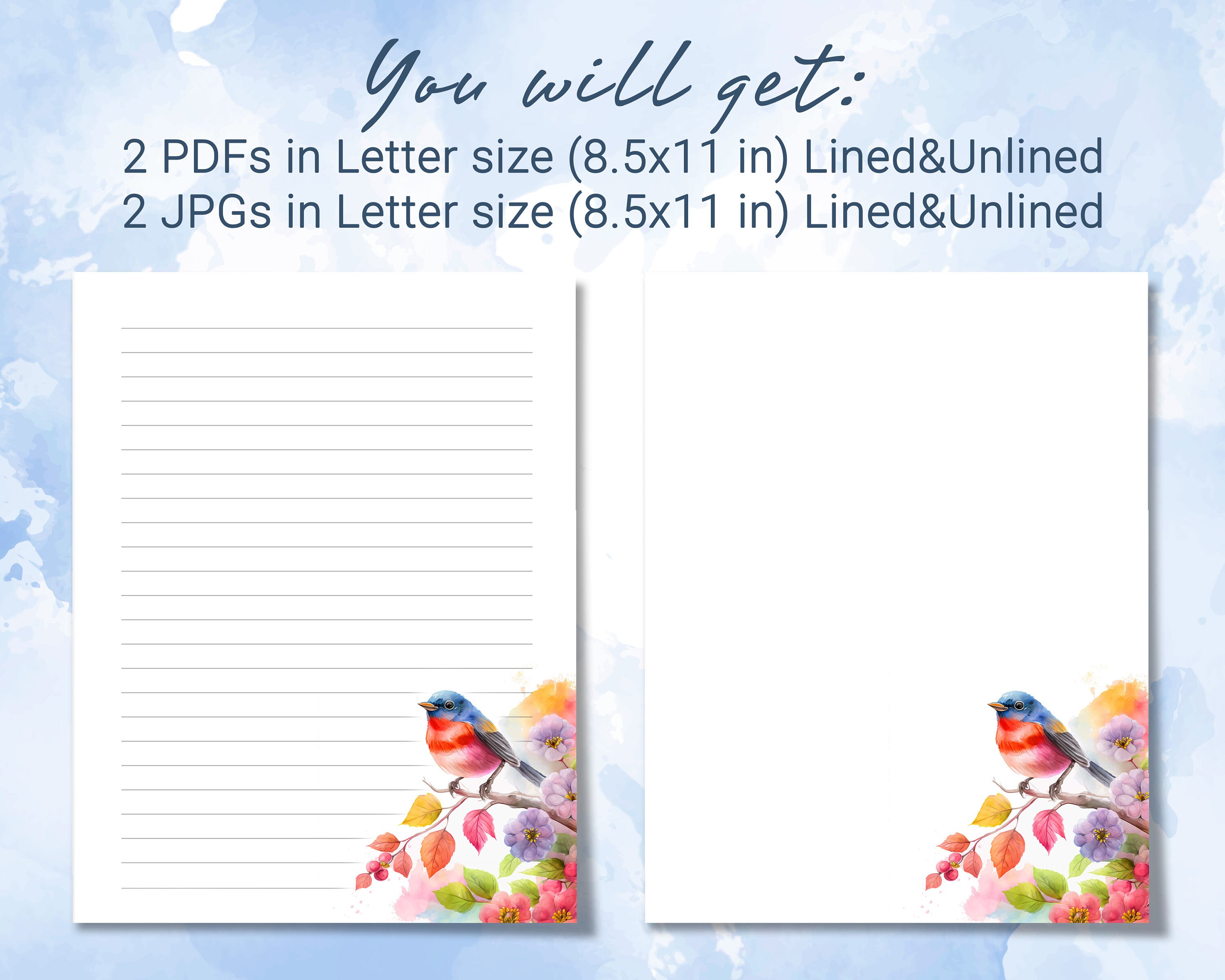 Printable Stationery Lined Paper, Printable Writing Paper With ...
