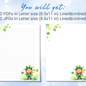 Printable Stationery Paper With St. Patrick's Day, Printable Writing ...