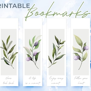 Printable Botanical Bookmarks, Bookmarks With Quotes About Life ...
