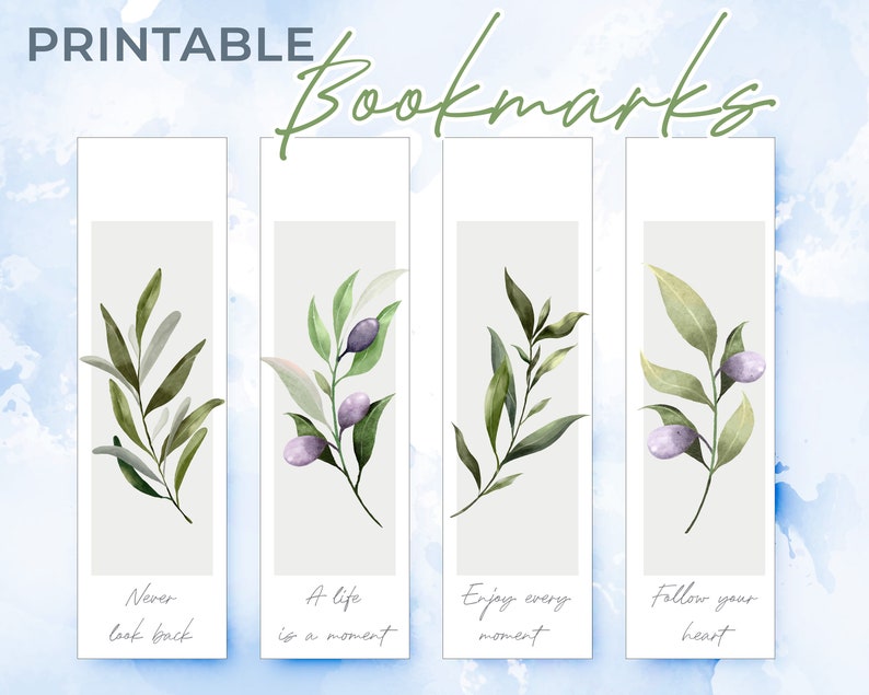 Printable Botanical Bookmarks, Bookmarks With Quotes About Life ...