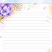 Floral Printable Stationery Lined Paper, Printable Writing Paper Wich ...