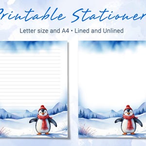 Printable Stationery Lined Paper, Letter Writing Paper With a Cute ...