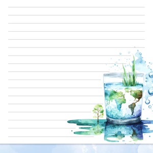 Printable Eco Stationery Lined Paper, Printable Writing Paper With ...