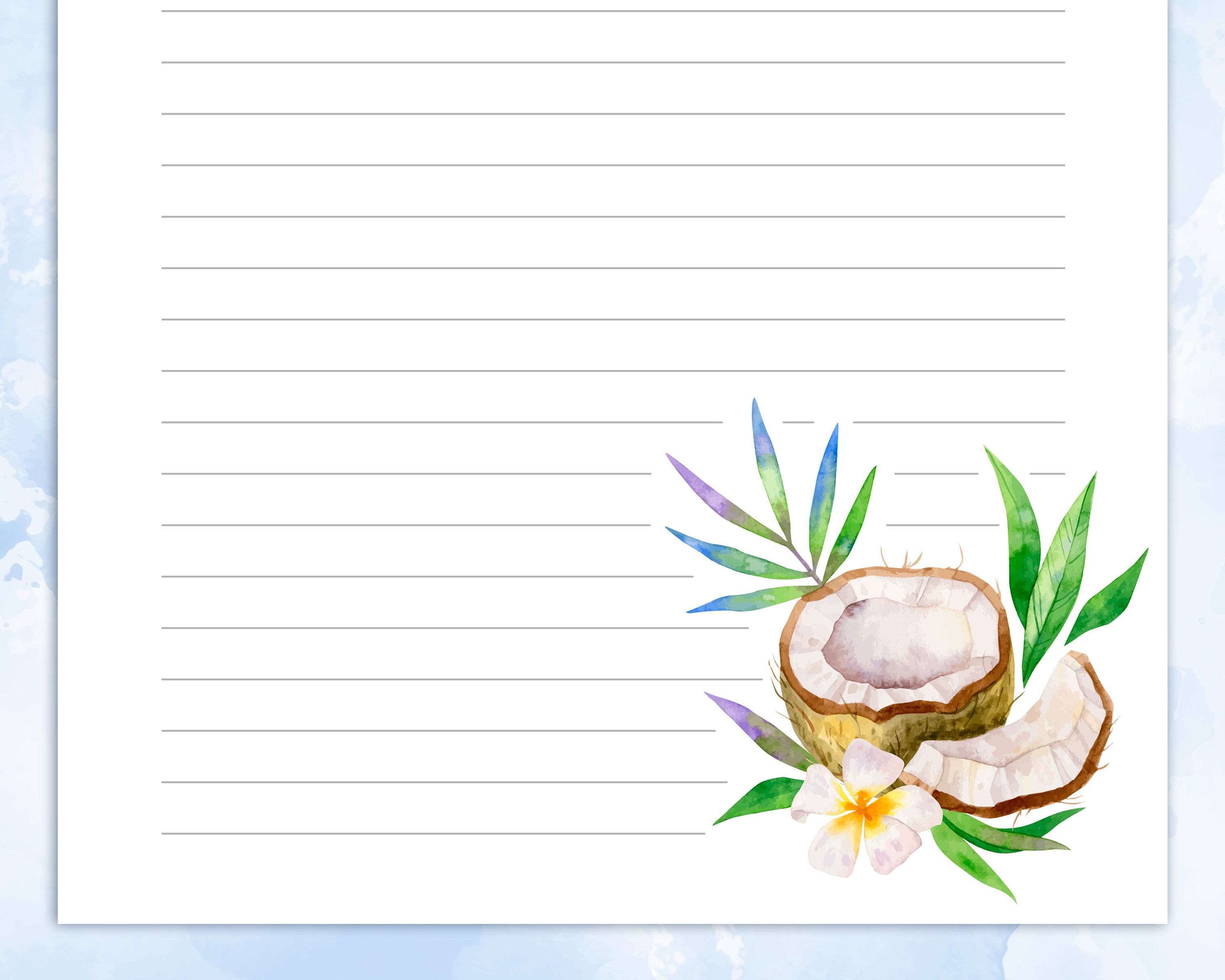 Printable Stationery Lined Paper, Printable Writing Paper With ...