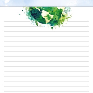 Printable Eco Stationery Lined Paper, Printable Writing Paper With a ...