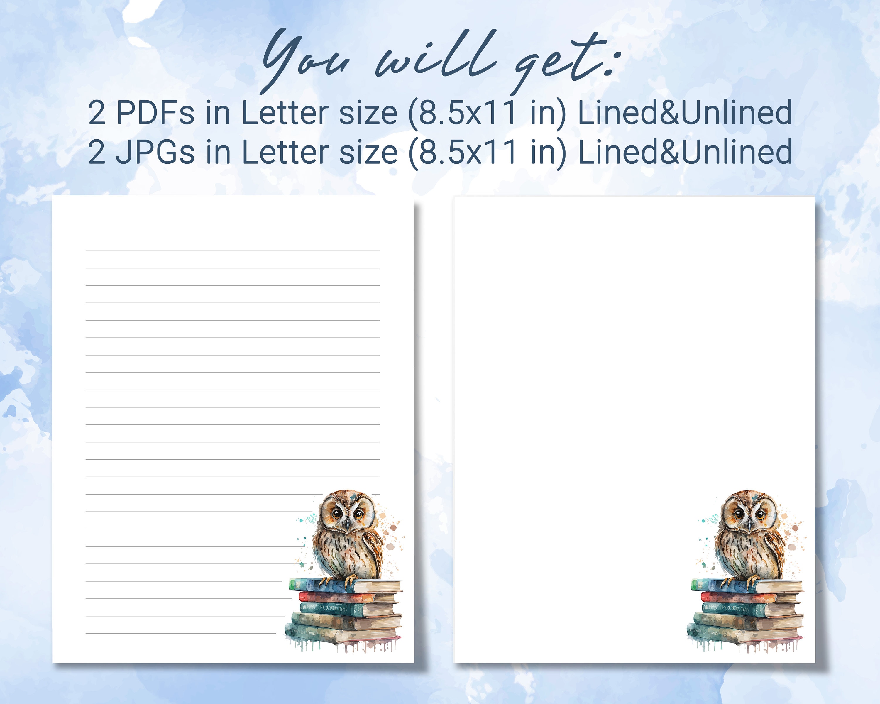 Printable Stationery Lined Paper, Printable Writing Paper With Owl ...