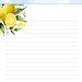 Lemon Stationery Printable, Printable Writing Paper With Lemons, Leaves ...