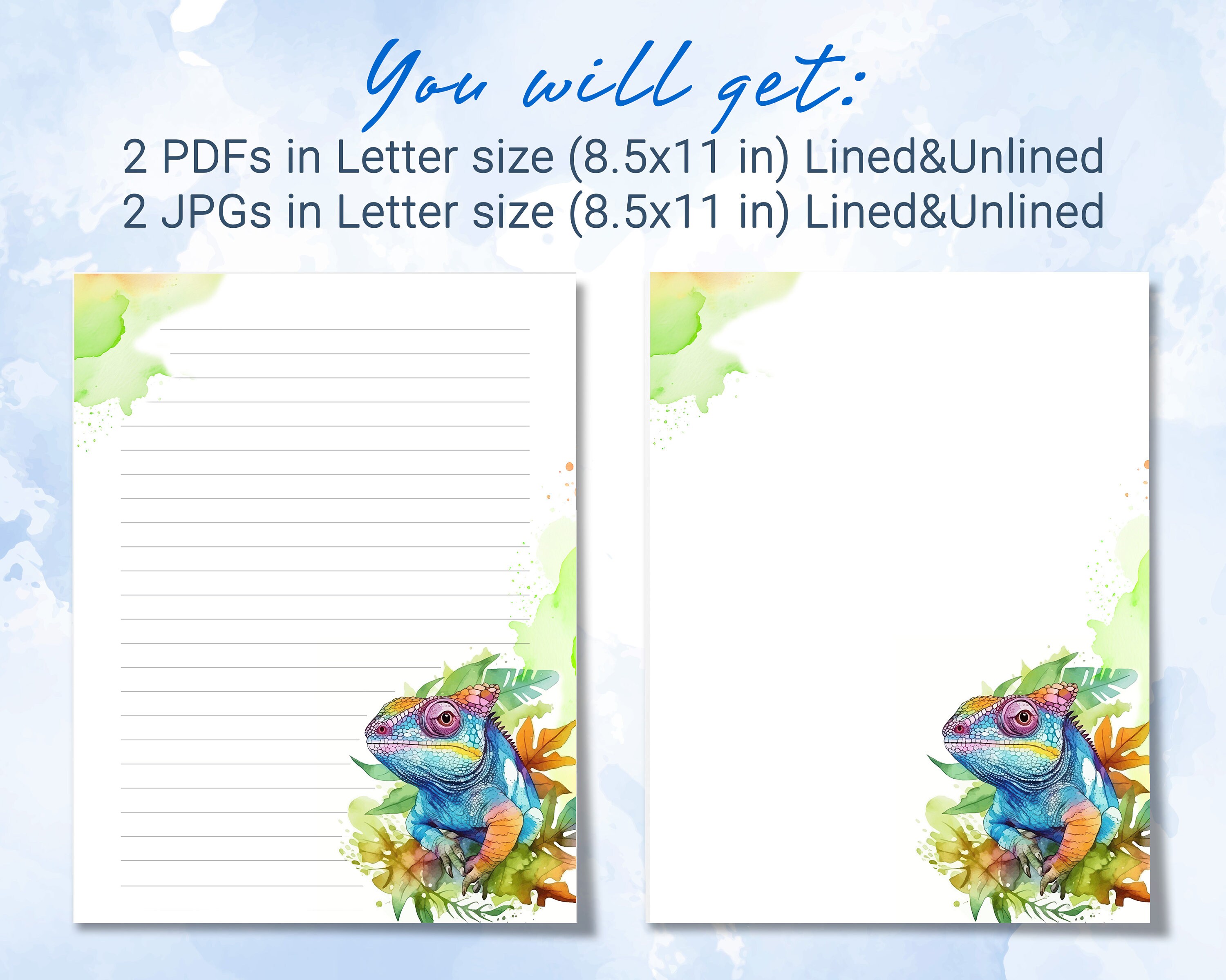 Printable Stationery Lined Paper, Printable Writing Paper With a ...