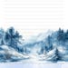 Winter Landscape Printable Stationery: Lined Writing Paper - Etsy