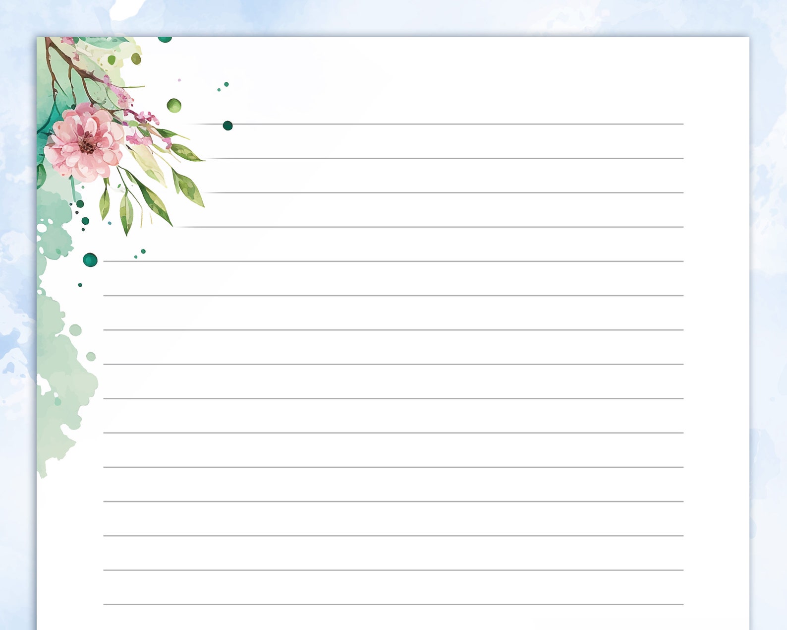 Printable Stationery, Printable Writing Paper With a Bird on a ...