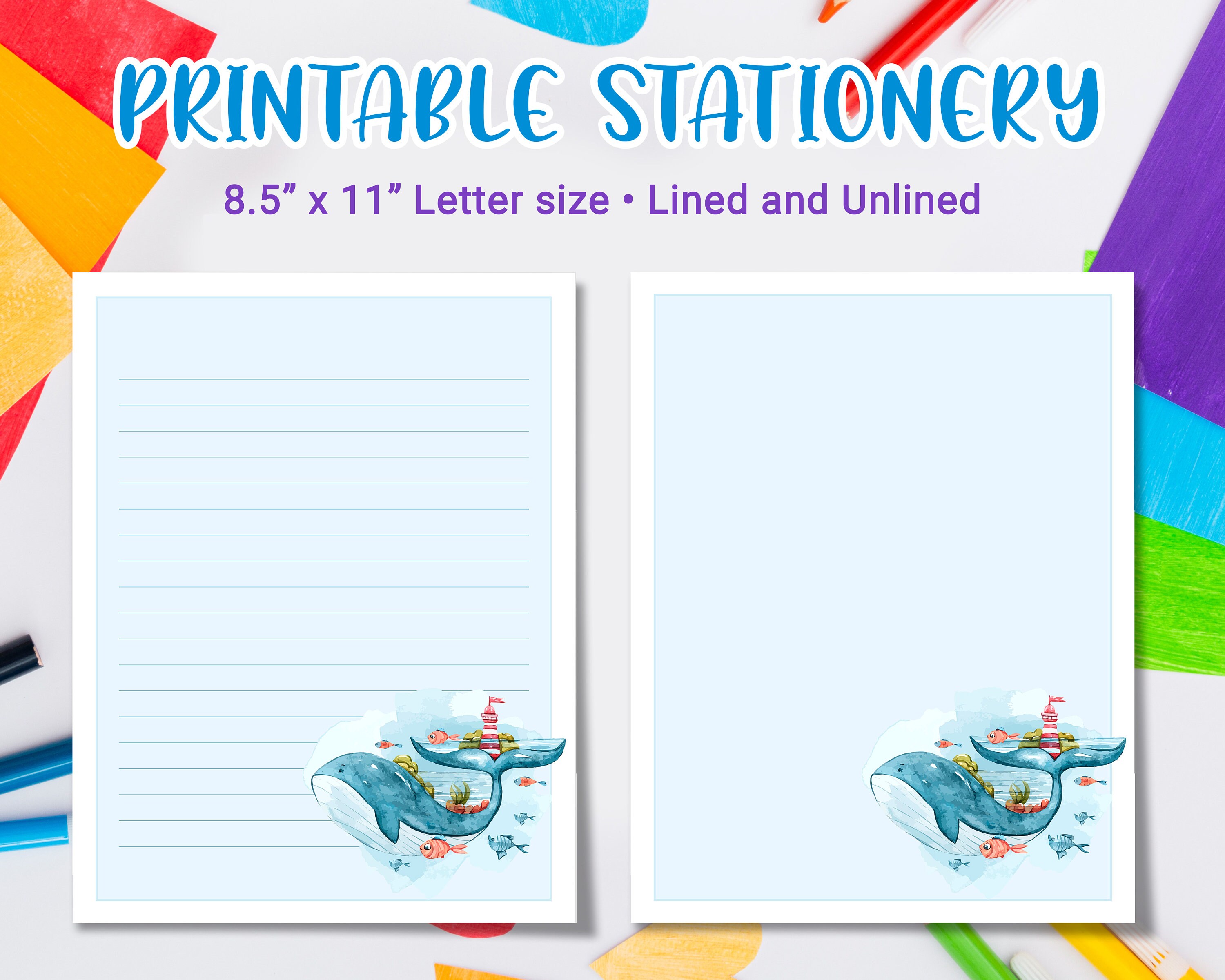 Printable Stationery for Kids Printable Letter Writing With - Etsy