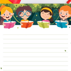 Printable Stationery for Kids, Printable Writing Paper With Fun ...