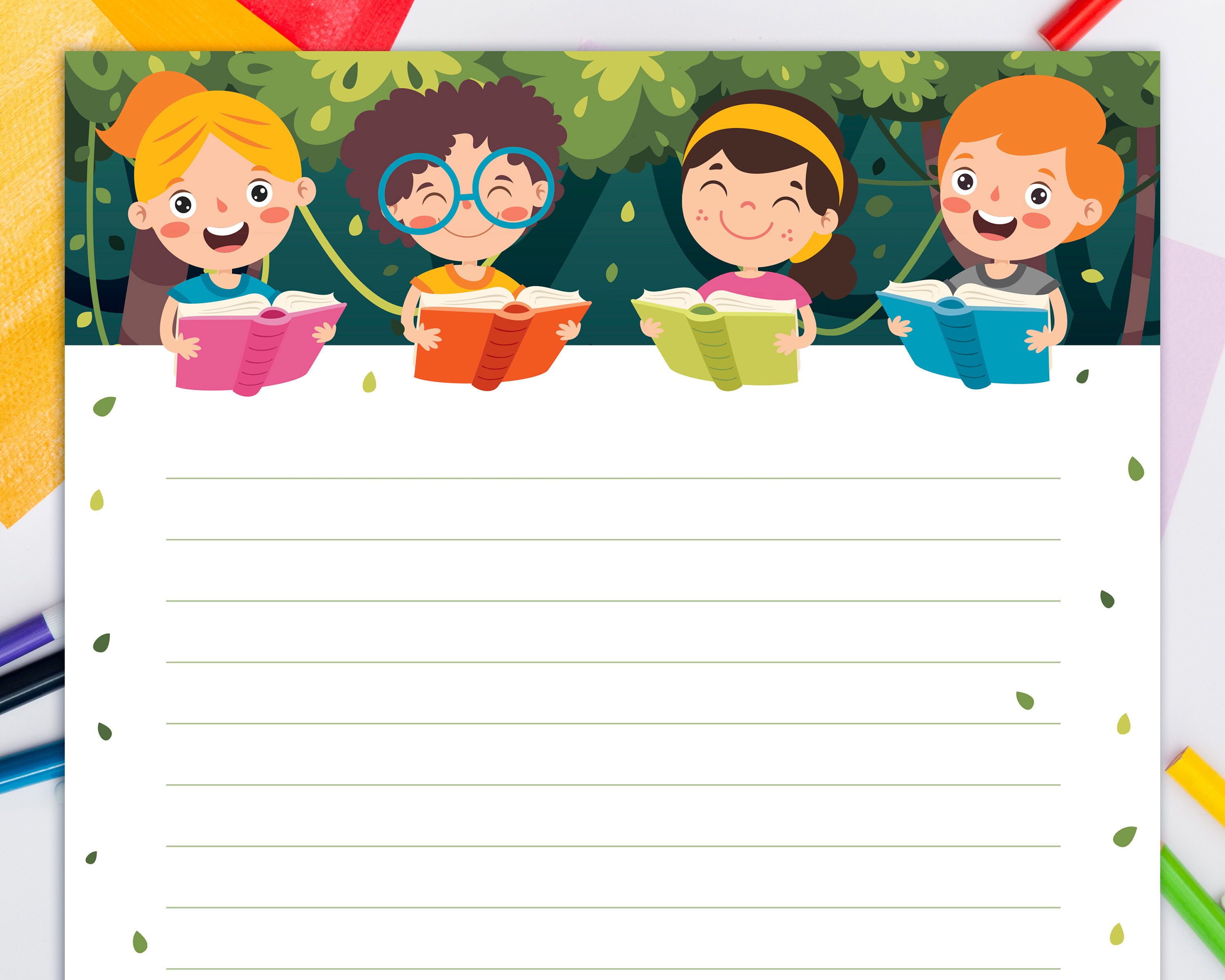Printable Stationery for Kids, Printable Writing Paper With Fun ...