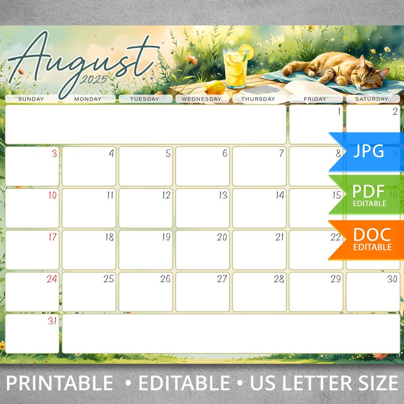 Cat Calendar - Etsy