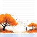 Printable Stationery Lined Paper, Letter Writing Paper With Fall ...