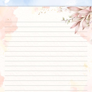 Leaves Printable Stationery, Printable Writing Paper With Leaves ...