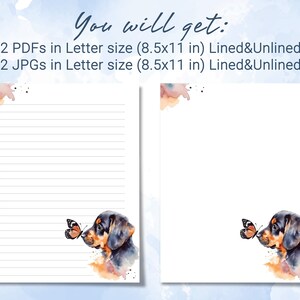 Animal Printable Stationery Lined Paper, Printable Writing Paper With ...