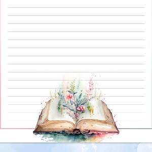 Printable Stationery Lined Paper, Printable Writing Paper With an Open ...