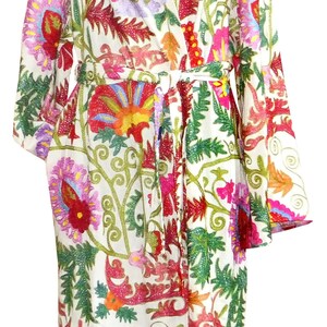 Summer Colorful Unisex Long Jacket Turkish Silk Embroidered - Etsy UK
