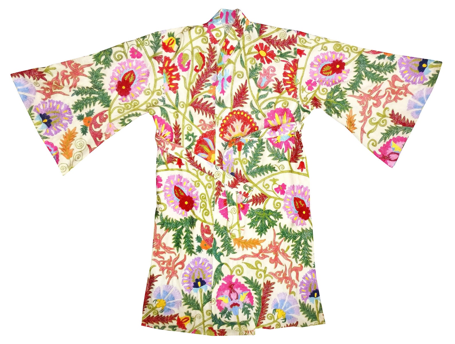 Summer Colorful Unisex Long Jacket Turkish Silk Embroidered - Etsy UK