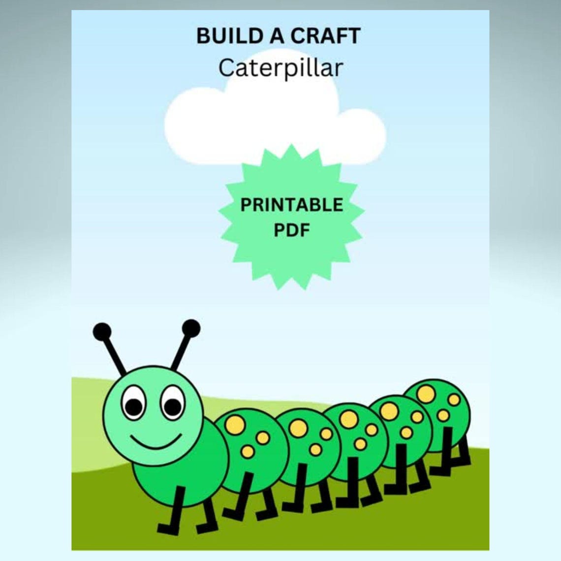 Build a Craft Kids Printable Craft Instant Download Colour and Cut ...