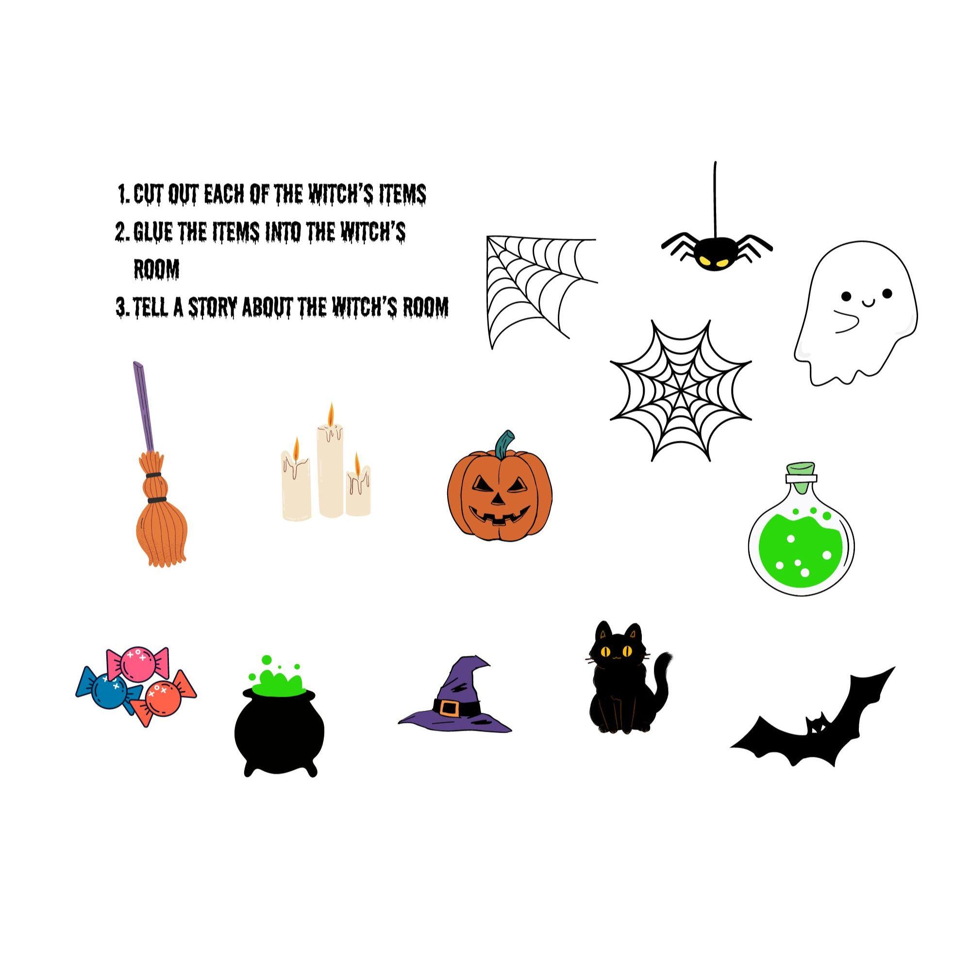 Build a Craft Kids Halloween Printable Craft Instant Download Colour ...