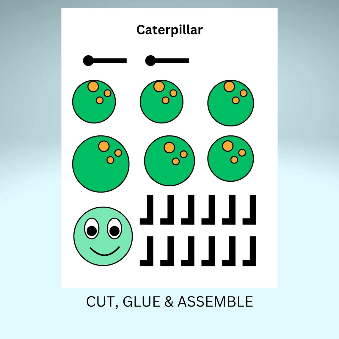 Build a Craft Kids Printable Craft Instant Download Colour and Cut ...