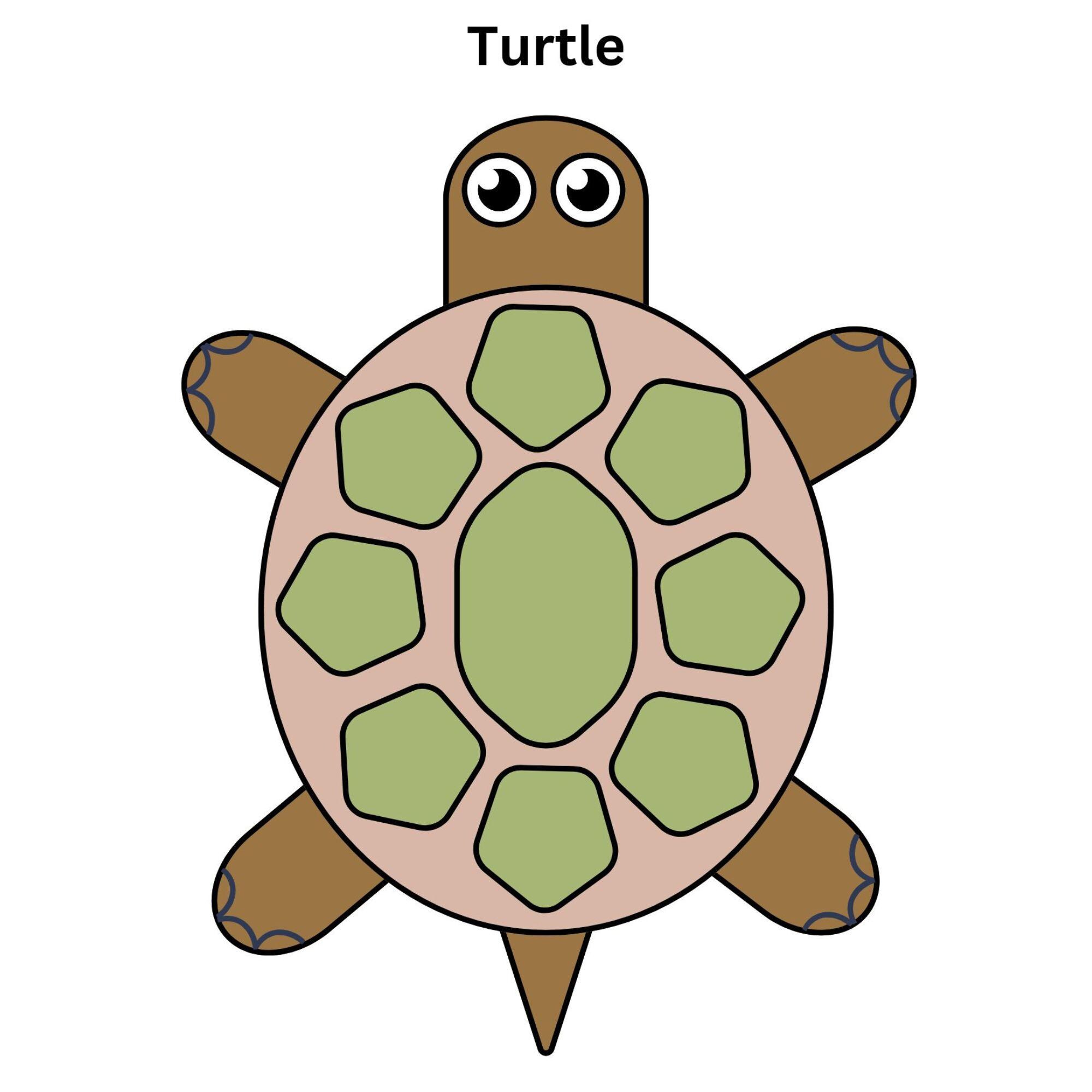 Build a Craft, Turtle Kids Printable Craft, Instant Download, Cut and ...
